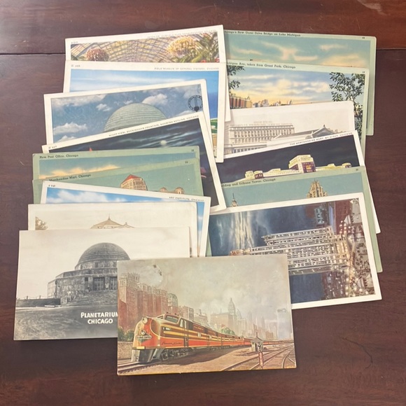 Art | Lot Of 16 Antique Vintage 1 Chicago Il White Border Postcards ...